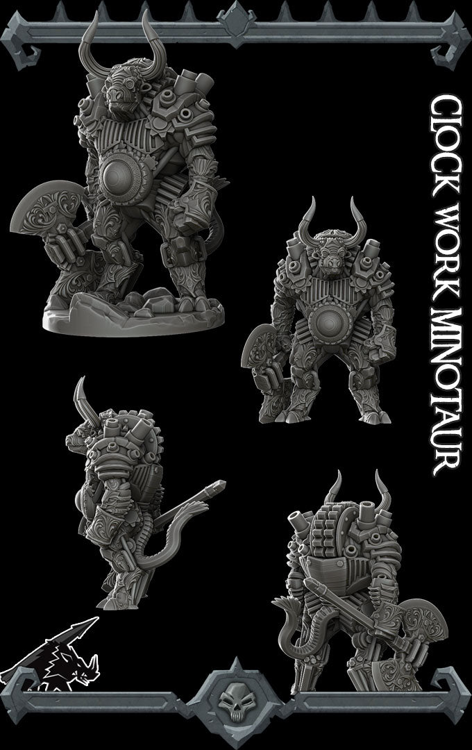 CLOCKWORK MINOTAUR - Miniature | All Sizes | Dungeons and Dragons | Pa ...