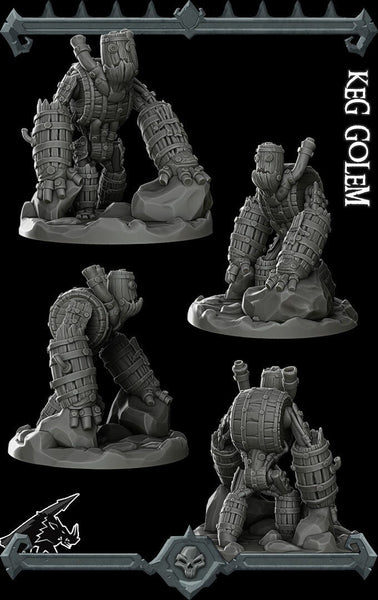 KEG GOLEM - Miniature | All Sizes | Dungeons and Dragons | Pathfinder