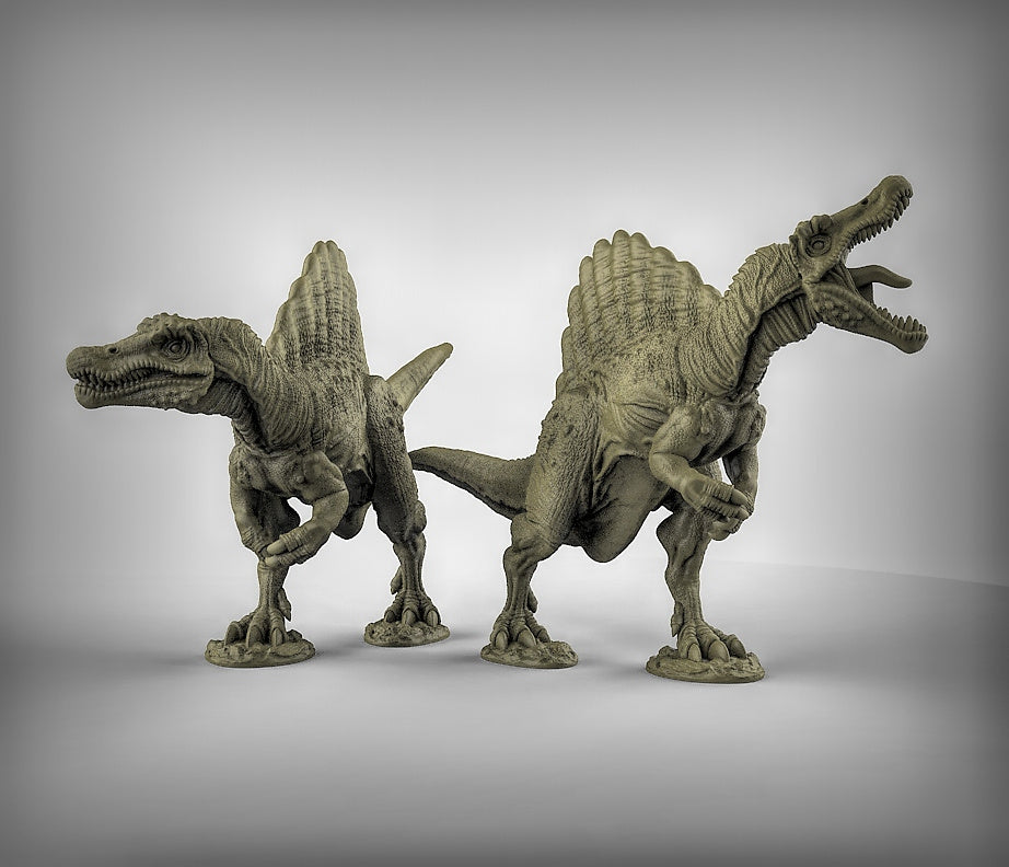 Spinosaurus Dinosaur (Pair) Resin Miniature for DnD | Tabletop Gaming ...